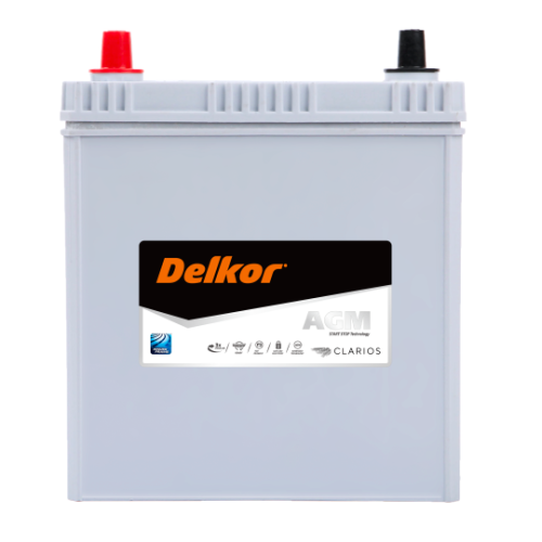 Delkor S34B20R AGM Automotive battery | DCPower Batteries NZ